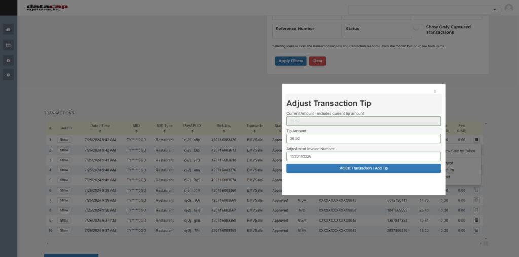 Reporting Dashboard Overview - Datacap