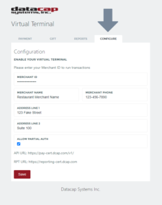 How to setup Datacap's Virtual Terminal - Datacap Systems, Inc.