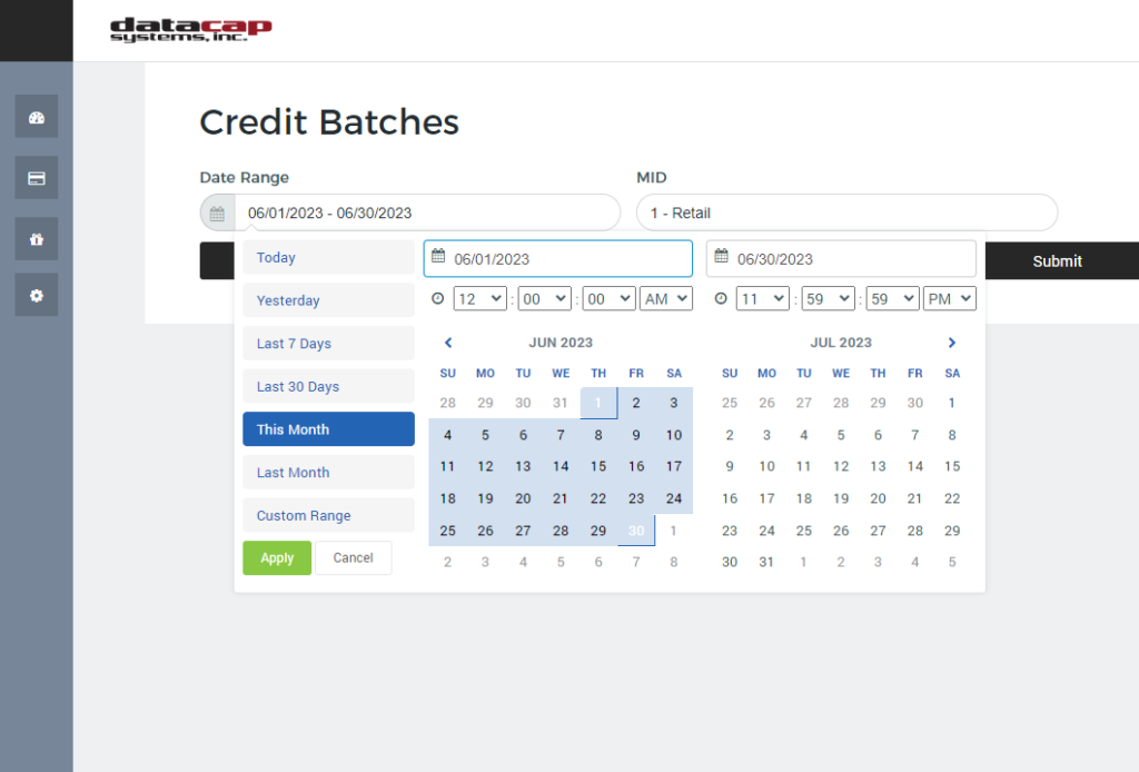 Reporting Dashboard Overview - Datacap Systems, Inc.