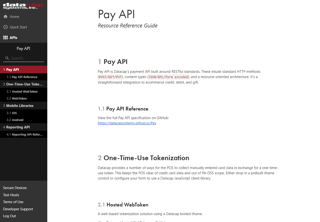 Pay API - Datacap
