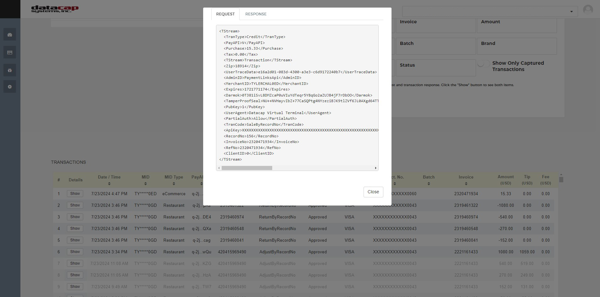 Reporting Dashboard Overview - Datacap