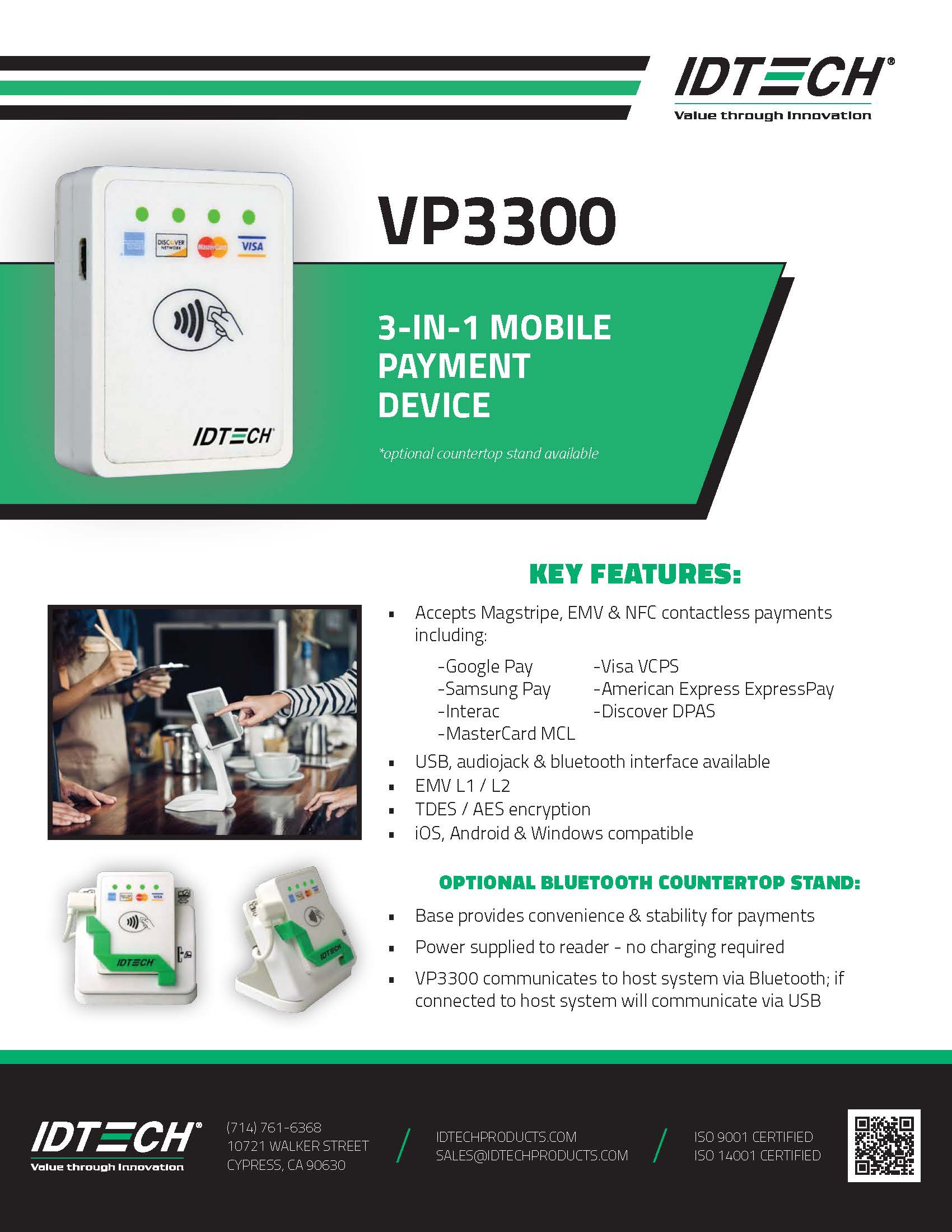 ID TECH VP3300 - Datacap