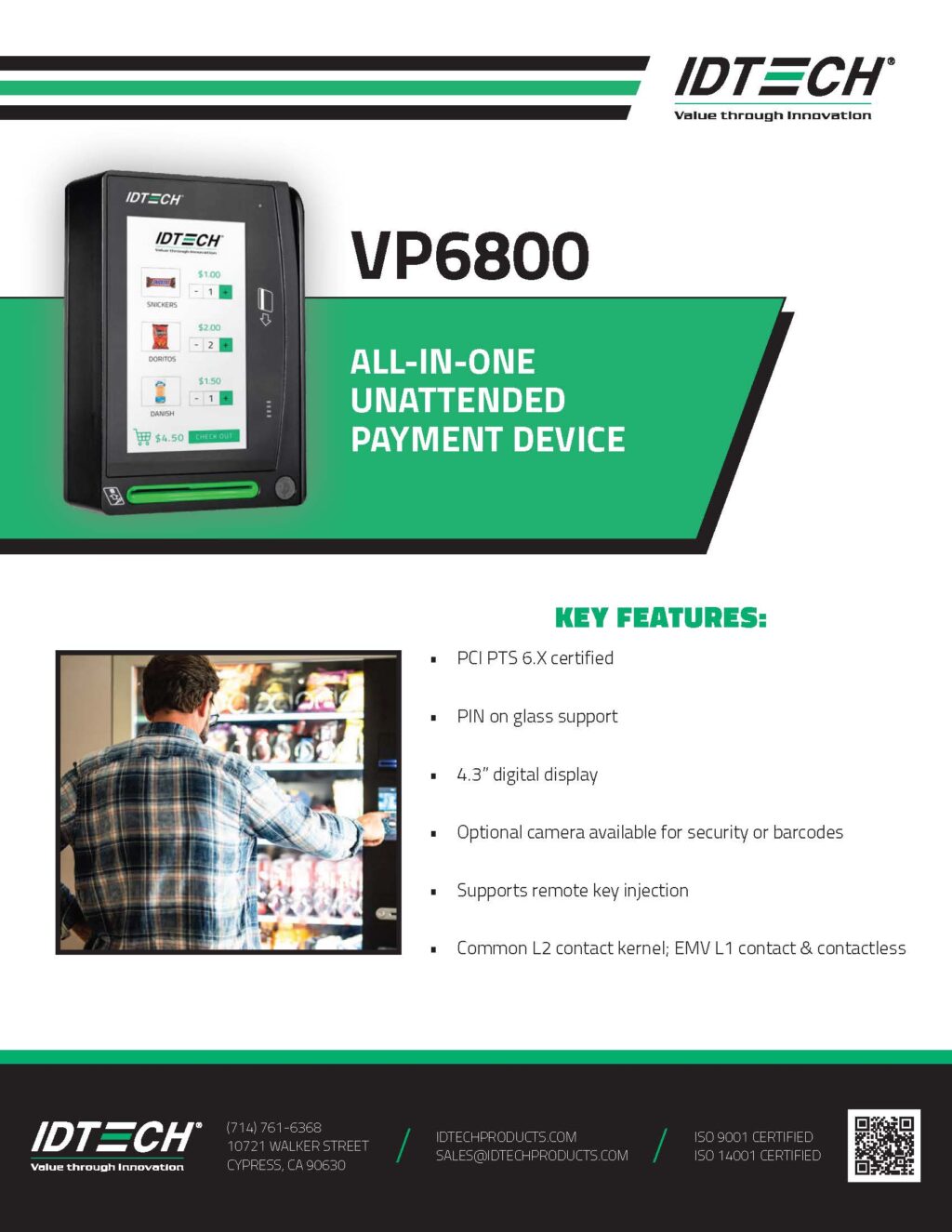 ID TECH VP6800 - Datacap